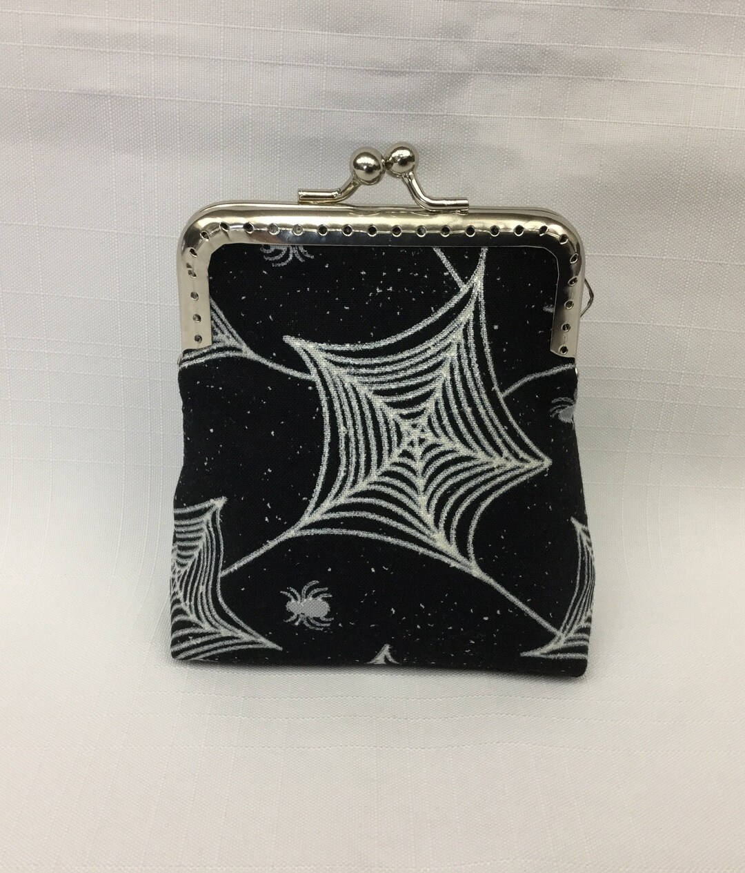 Spider Web Design Change Purse/fabric Coin Pouch/mini Cosmetics Bag ...