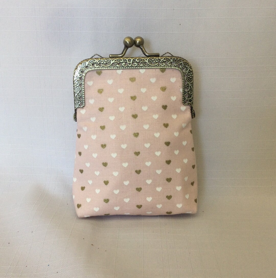 Tiny Hearts Change Purse/light Pink Coin Pouch/key Pouch/purse - Etsy