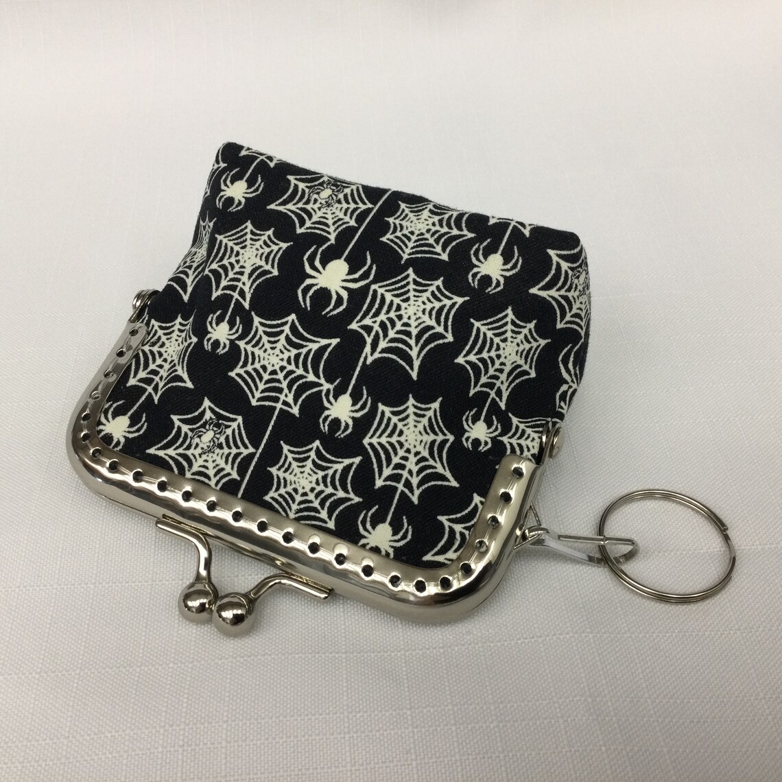 Tiny Spider Web Change Purse & Key Ring Combo/mini Spider Design Purse ...