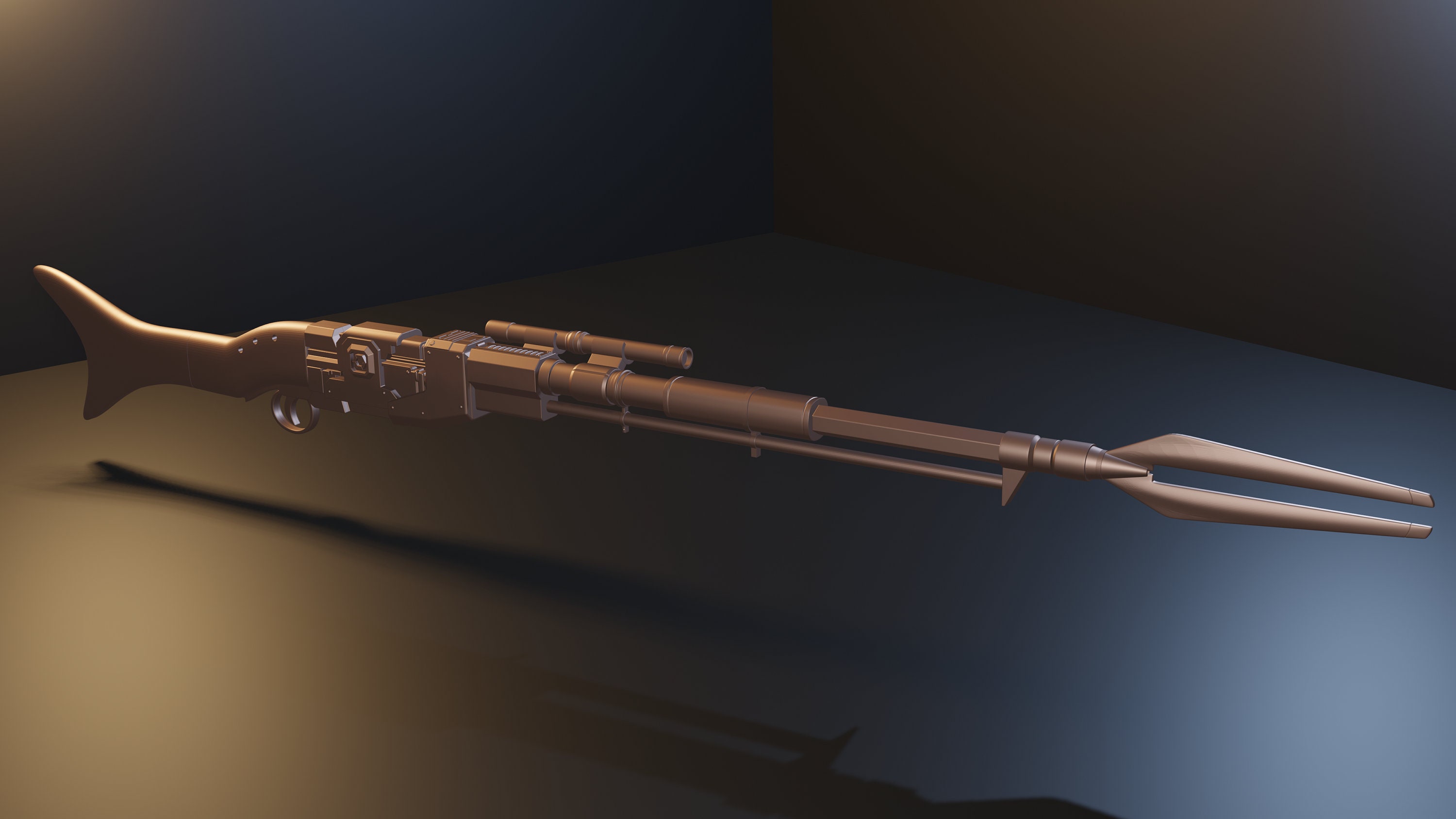 The Mandalorian Amban sniper rifle 3D model | Etsy