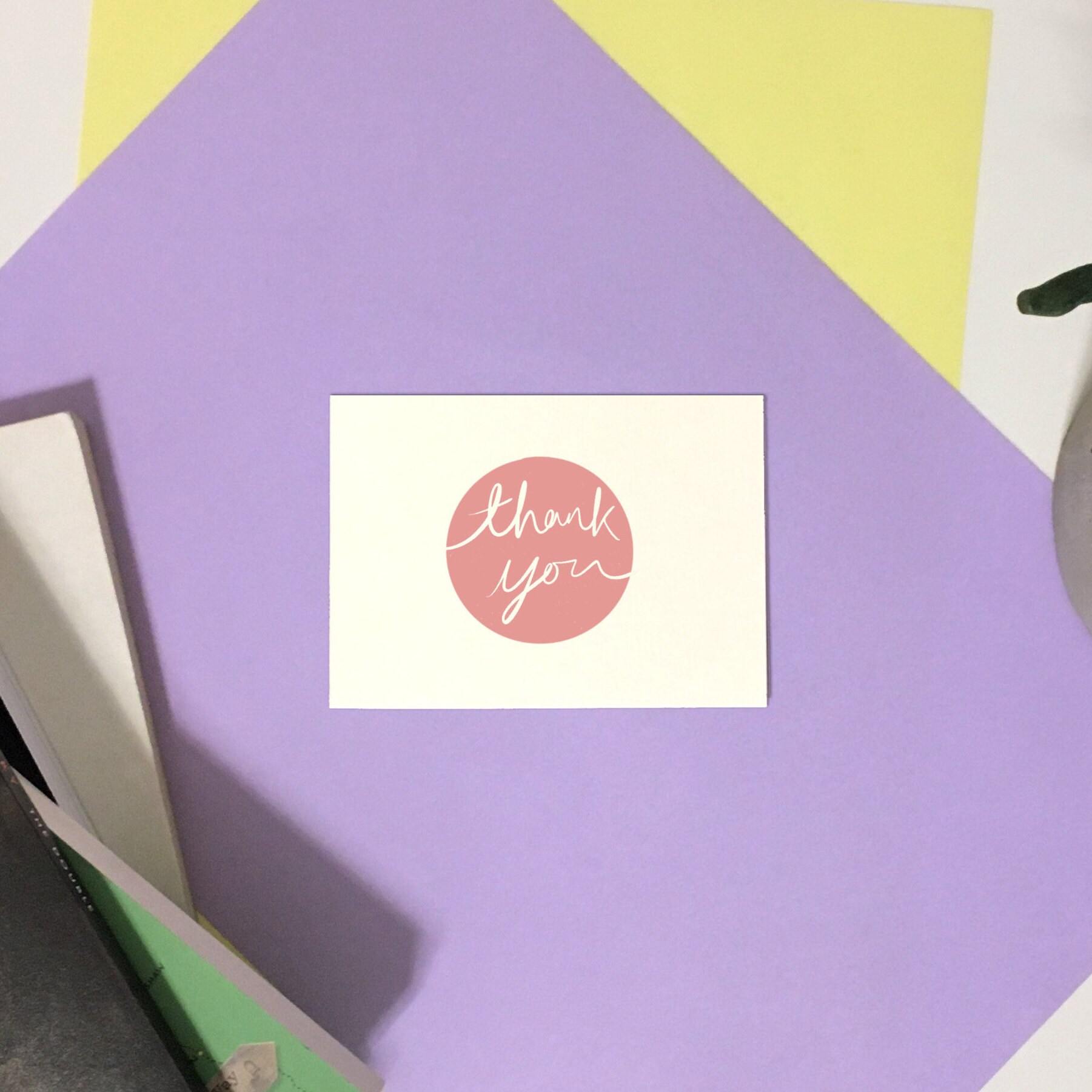 Thank You Cards Set of 4 Mini Thank You Cards and | Etsy