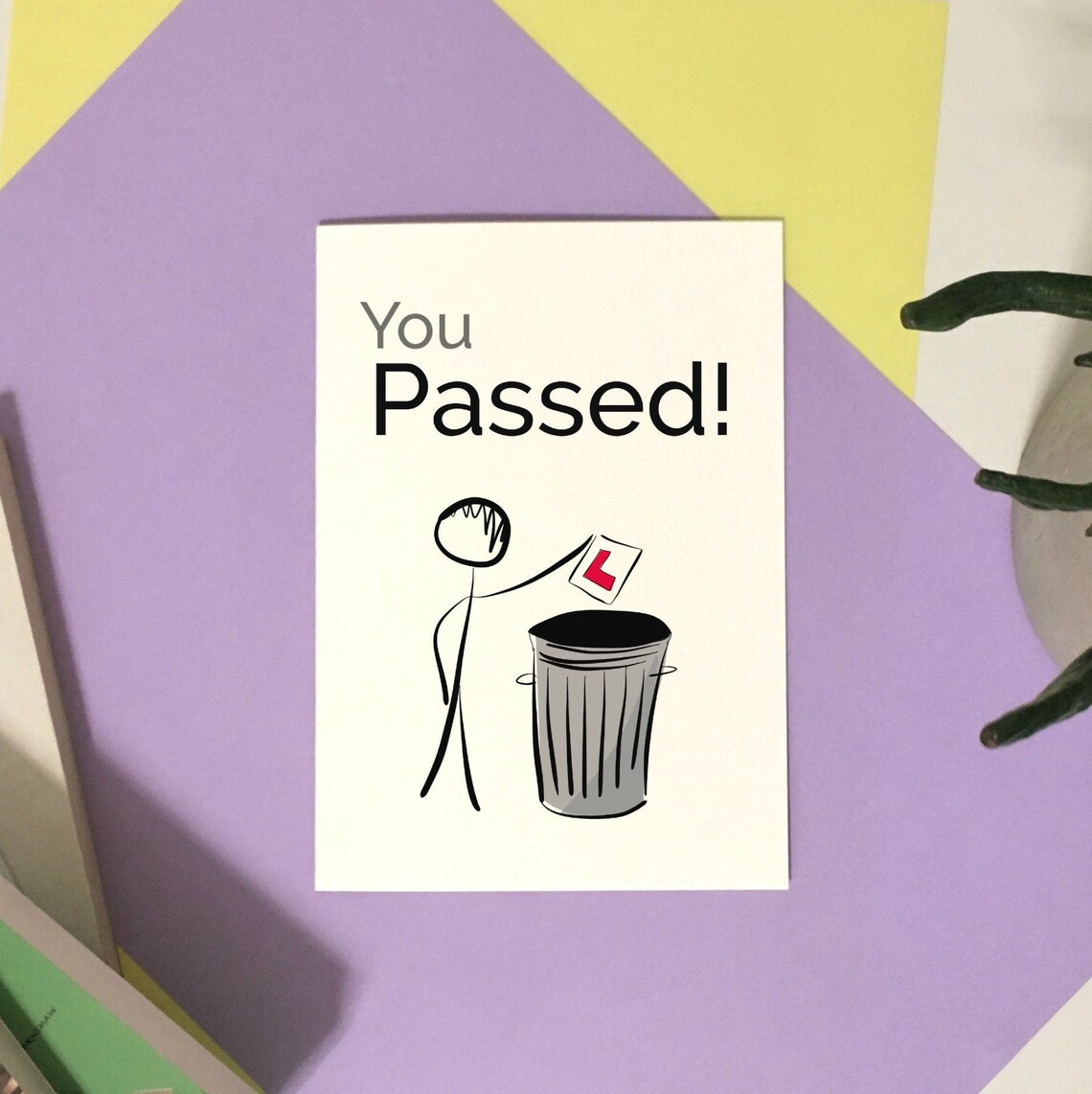You Passed Card, Passed Driving Test Card, Test Congratulations, New ...