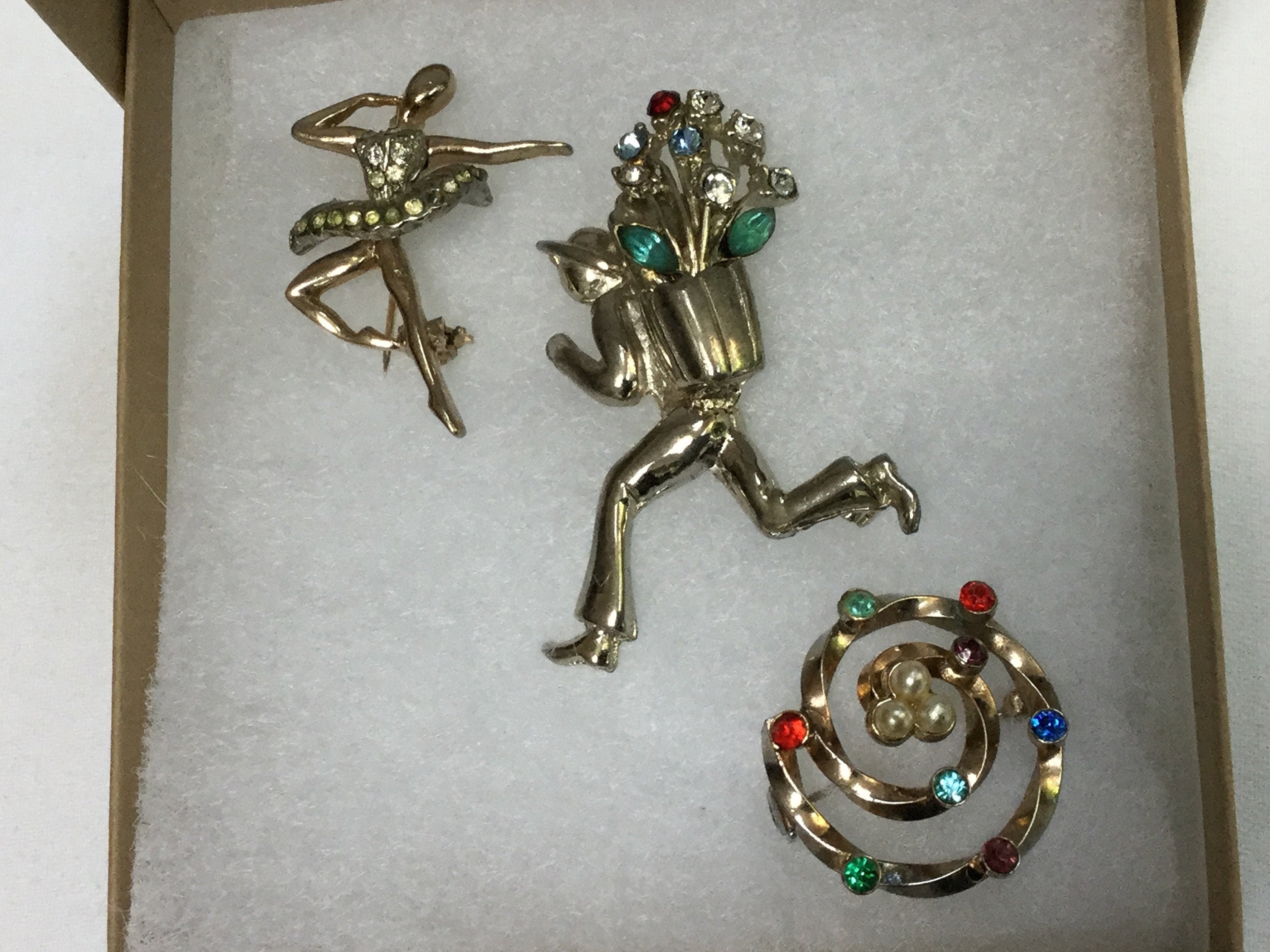 Vintage Art Deco Brooches 3 Vintage Art Deco Pins Antique | Etsy