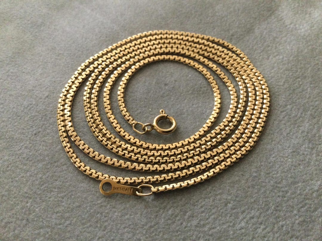 14k Italian Gold Necklace, Italian Gold, 14k Necklace - Etsy