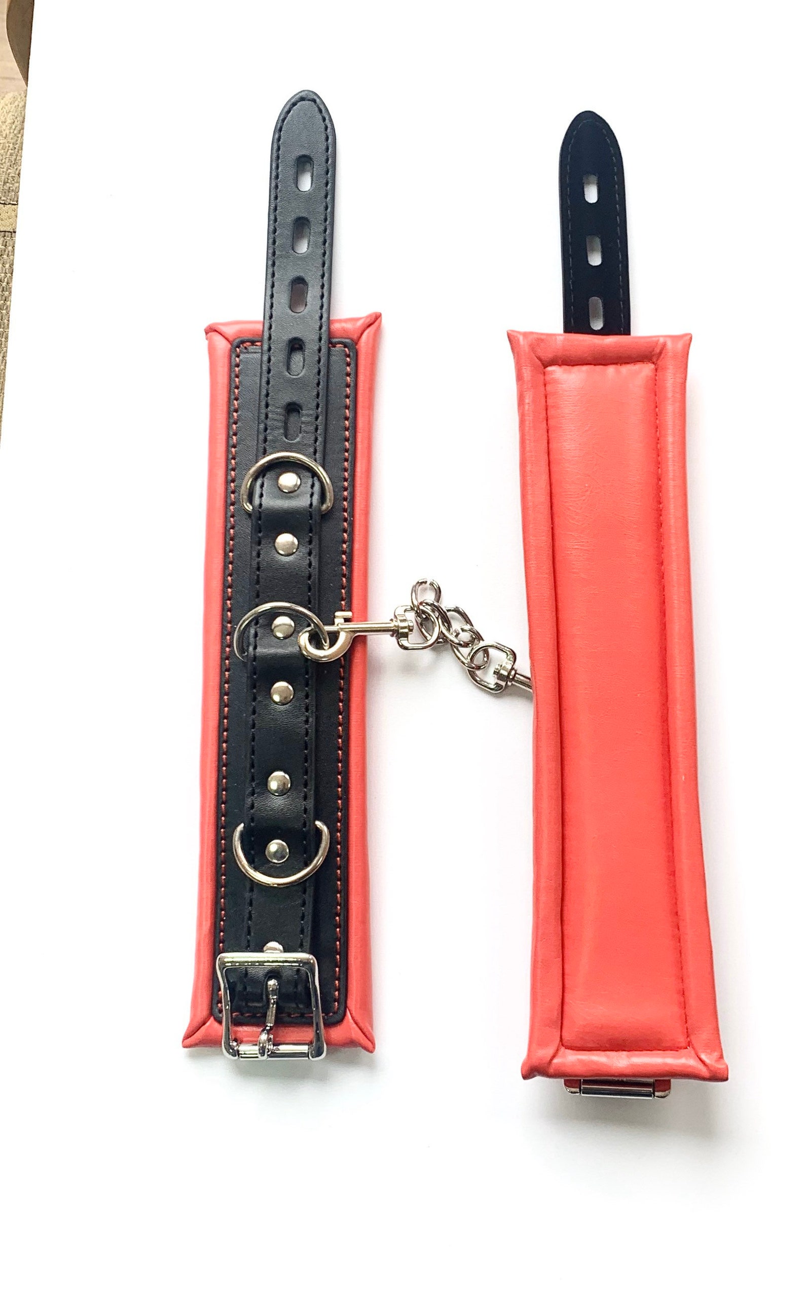 Red Black Cuffs Set Premium Handcuffs and Leg Cuffs Restraint | Etsy