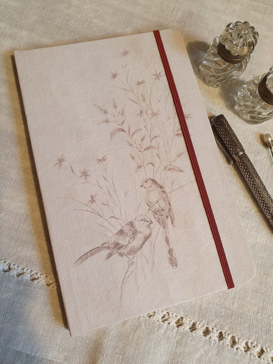 Notebook With Birds Design - Ruled Pages - Etsy