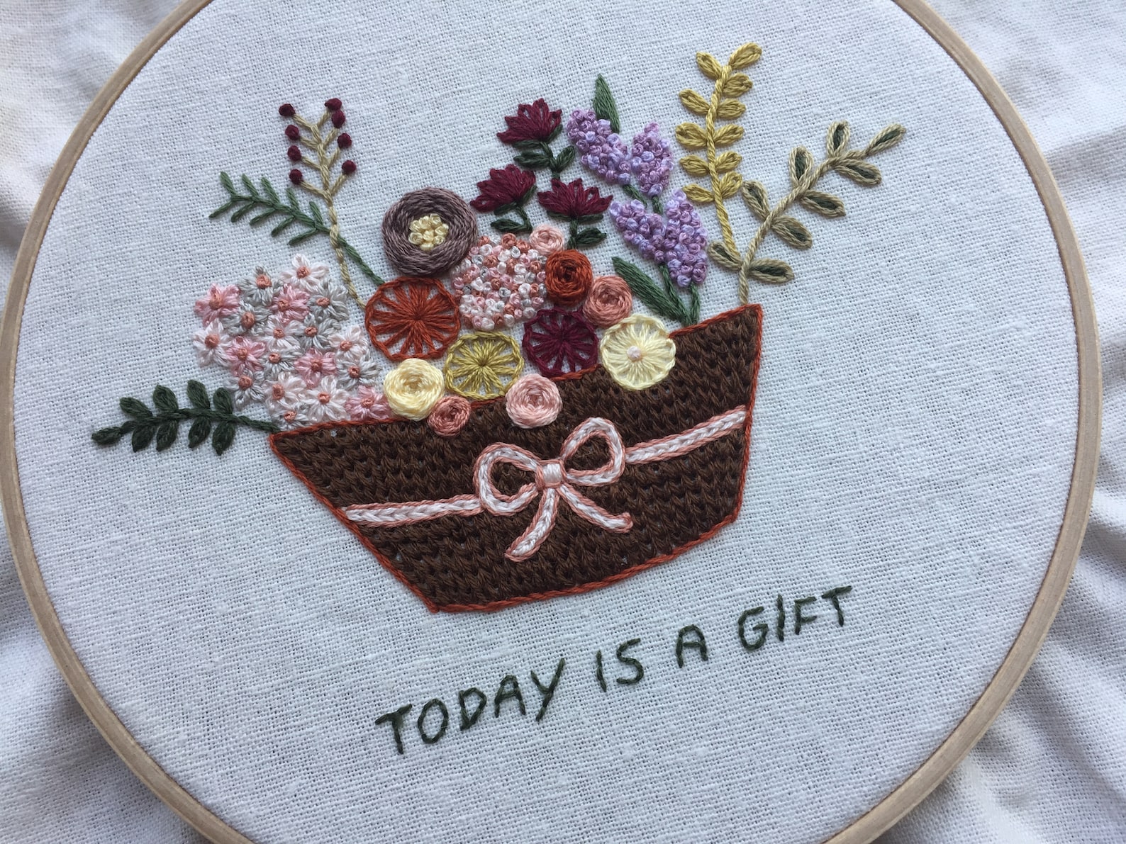 Flower Basket Hand Embroidery Pattern PDF Download PDF - Etsy