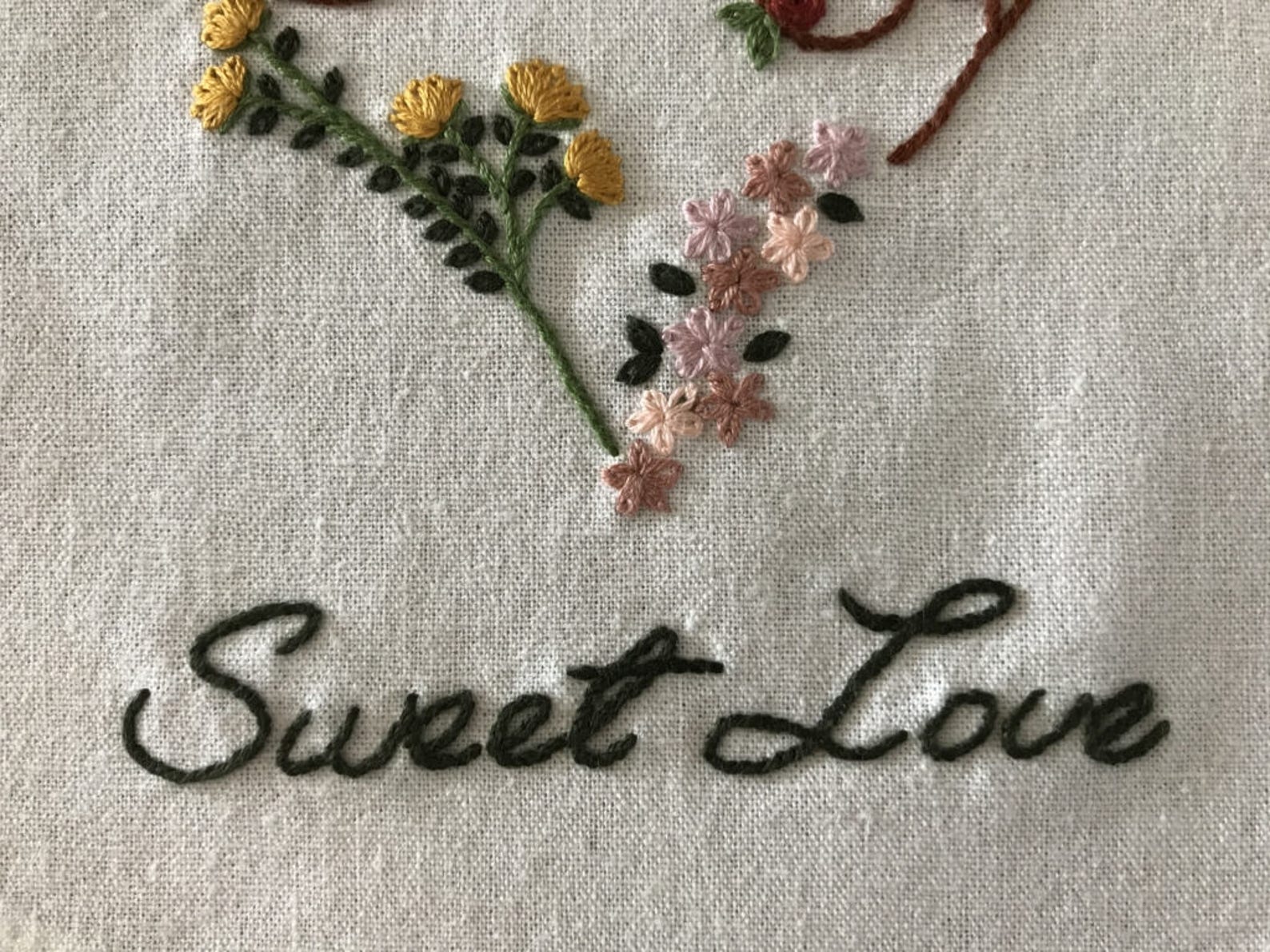 Floral Sweet Love Heart Hand Embroidery Pattern PDF Download | Etsy