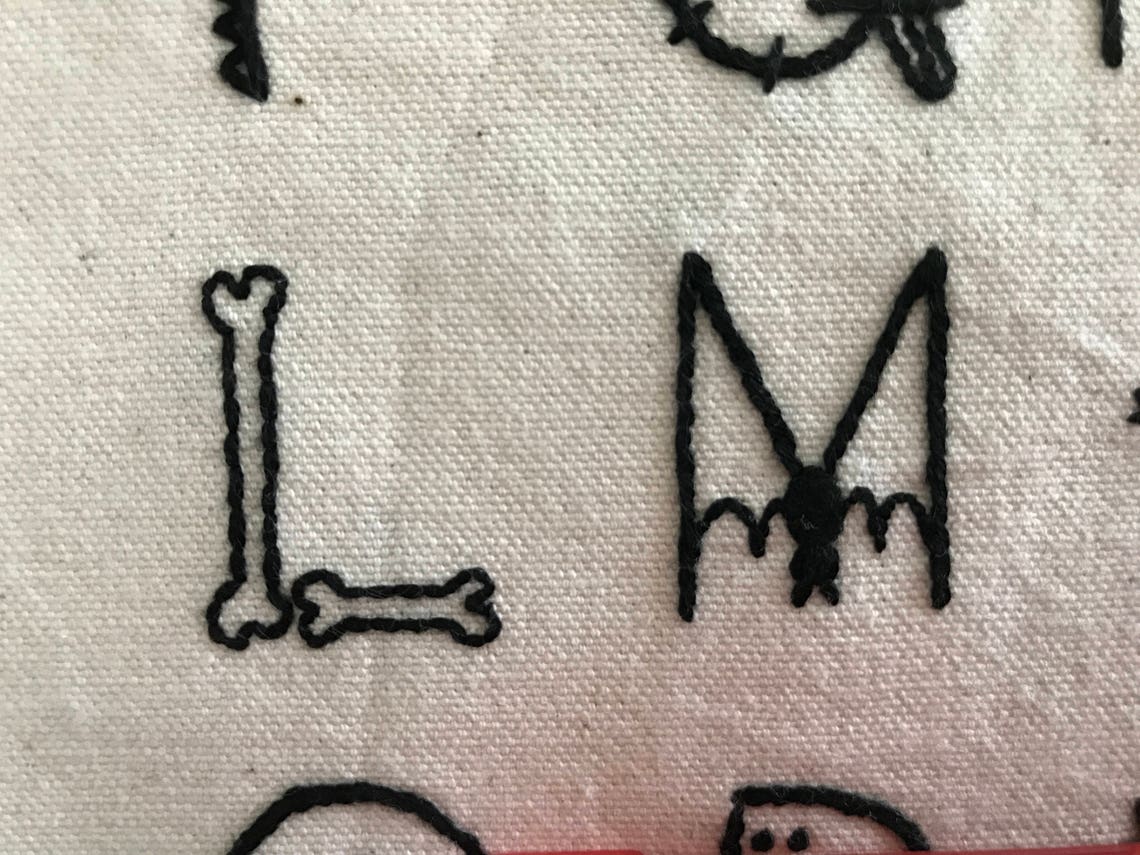 Cute Monster Alphabet Hand Embroidery Pattern PDF Download | Etsy