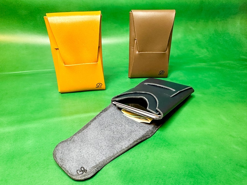 Stitchless Wallet / Unique Design / Ultra Slim / Genuinley Handmade by ...