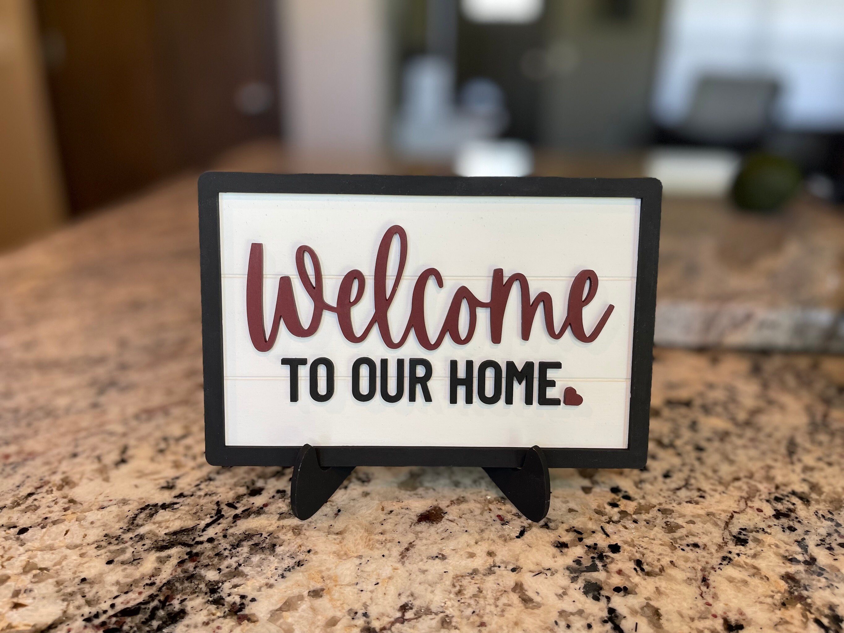 Welcome to Our Home Tiered Tray Decor, Farmhouse Tiered Tray Decor ...