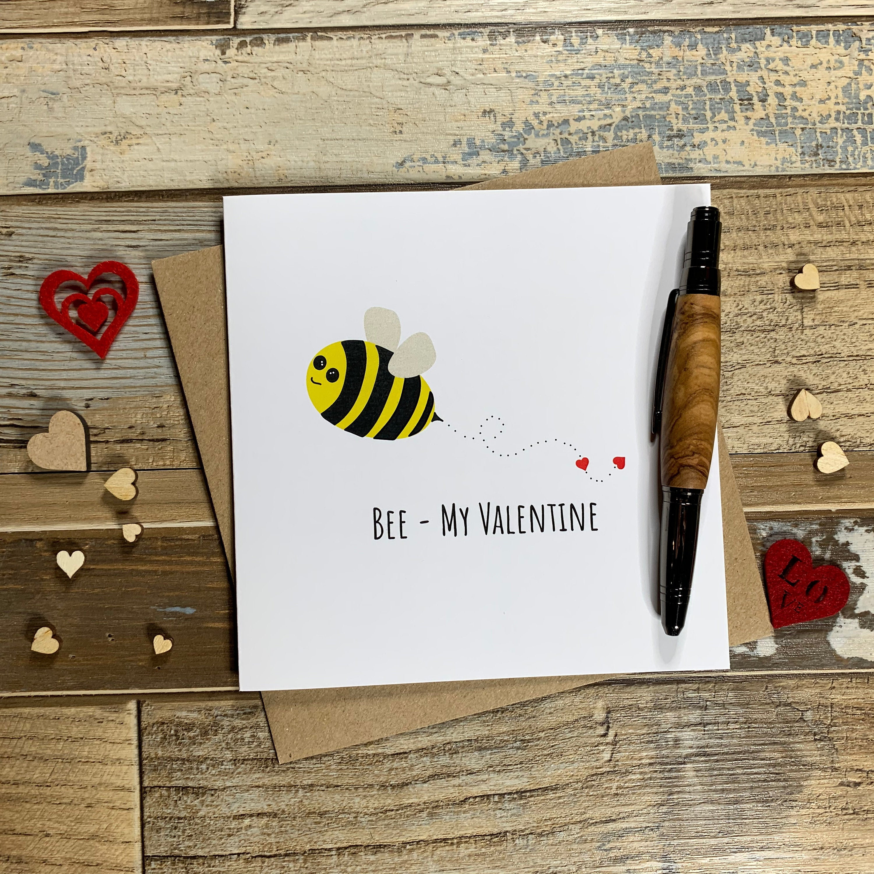 Bee My Valentine Humorous Bee Valentines Card Ships | Etsy