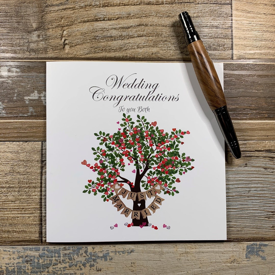 Wedding Congratulations Card - Can Be Personalised - Worldwide Postage ...