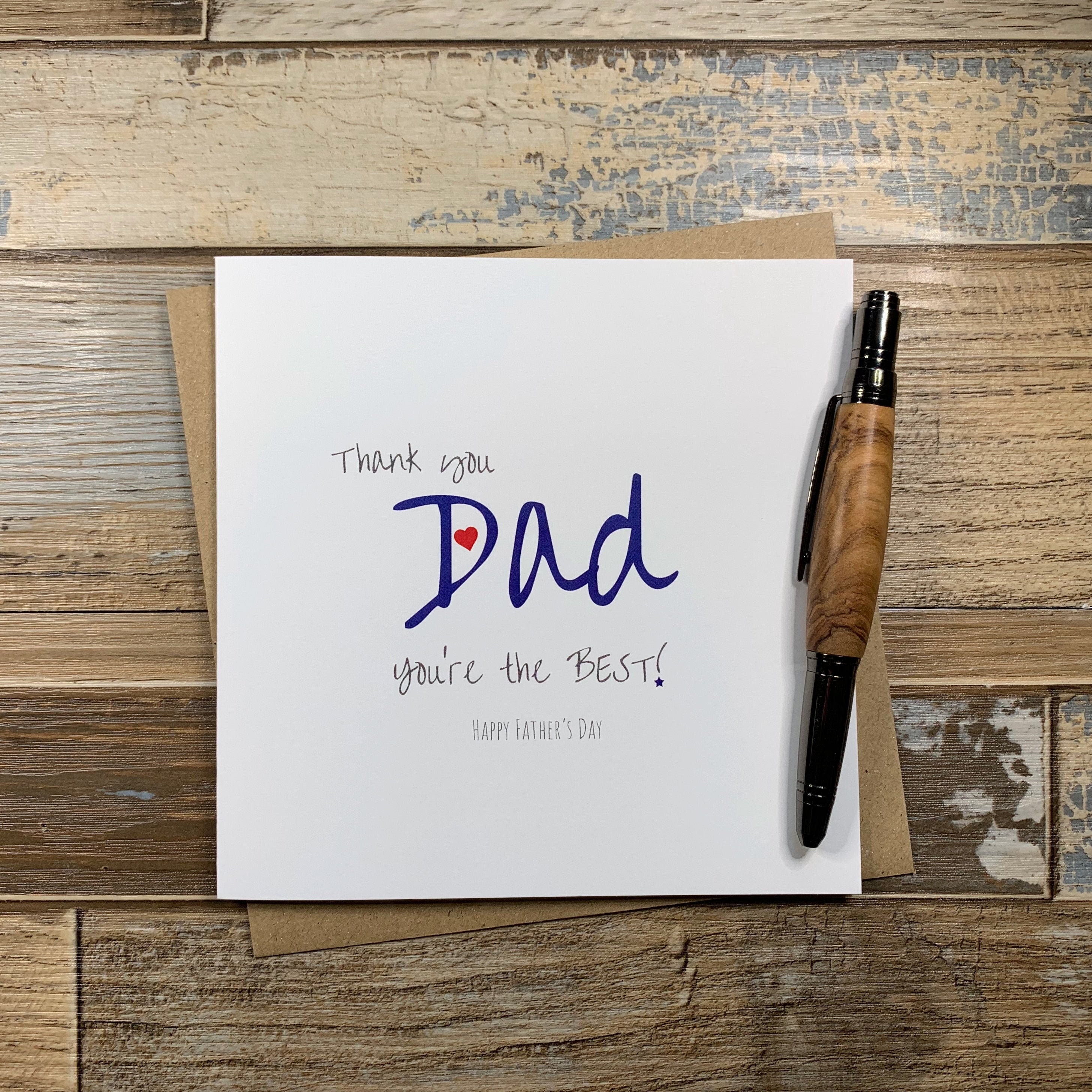 Happy Fathers Day Grazie papà sei il migliore Carta del | Etsy