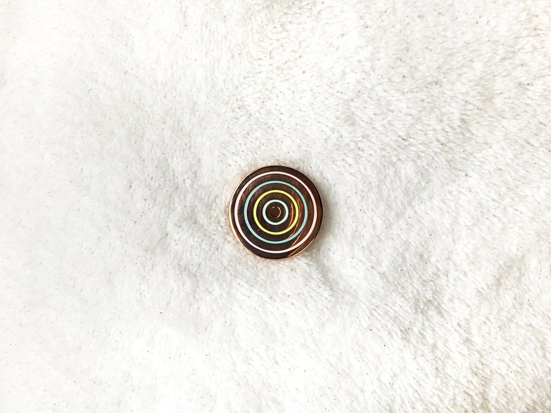 Pastel Rainbow Circle Pin - Etsy