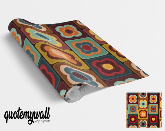 Groovy Retro Vinyl Window/furniture Wrap Vinyl Wraps for - Etsy UK