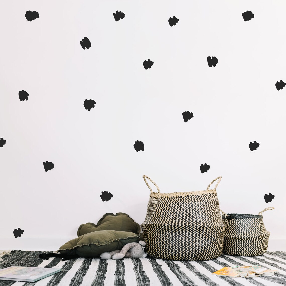 72 Squiggle Line Decorative Wall Decal Stickers Modern Home | Etsy