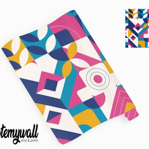 Abstract Pattern Groovy Retro Vinyl Wrap Vinyl Wraps for Furniture ...