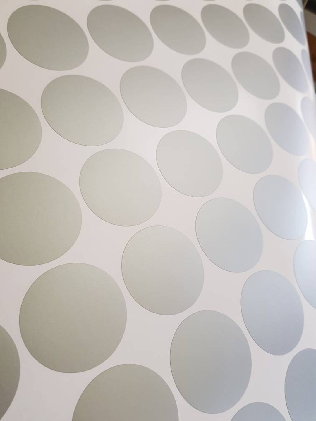 100 Silver Polka Dots, Silver Wall Decals, Silver Wall Stickers, Polka ...