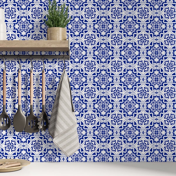 Blue Tile Stickers - Etsy