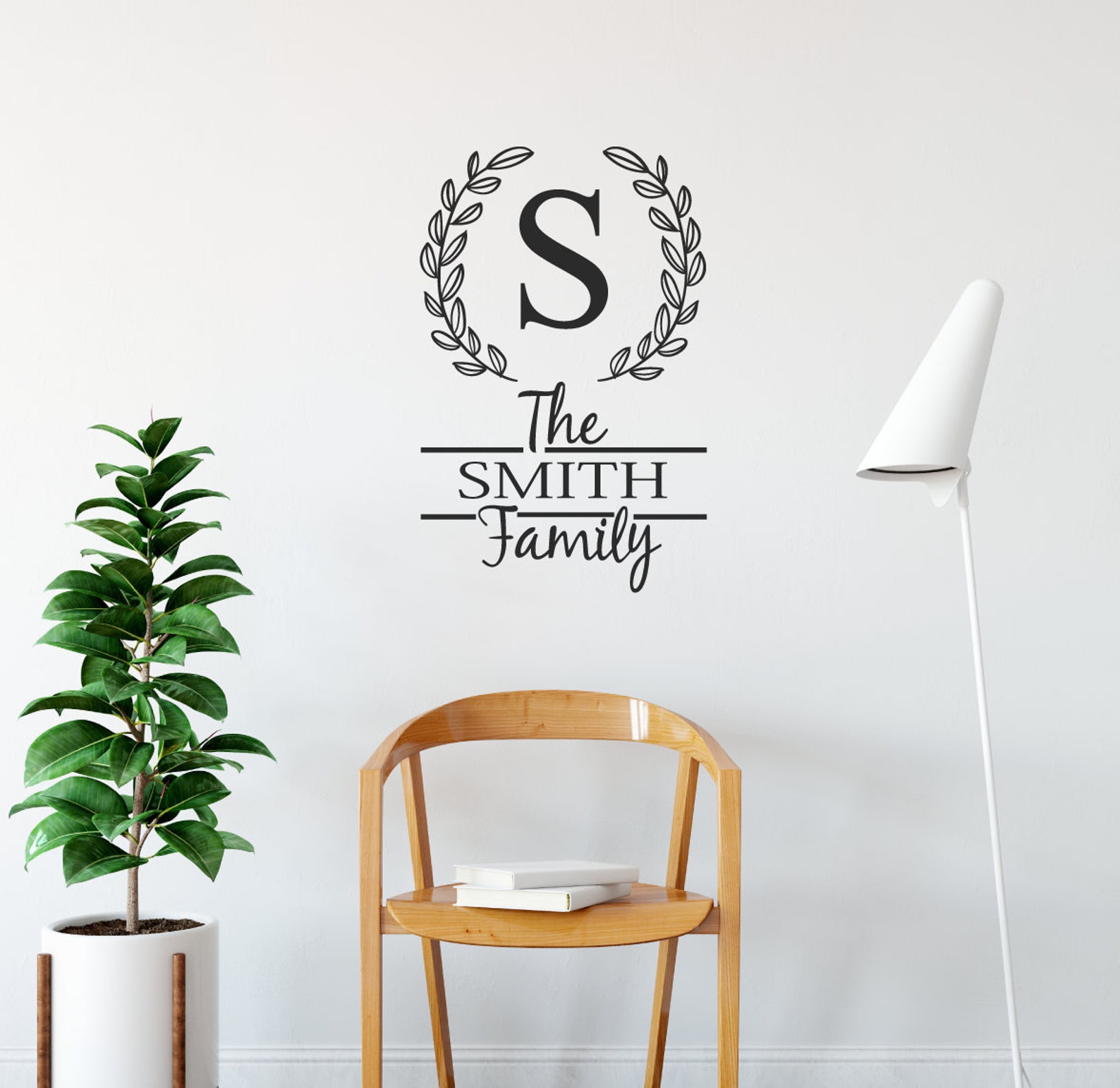 Family Initial & Surname Personalised Wall Sticker - Etsy UK