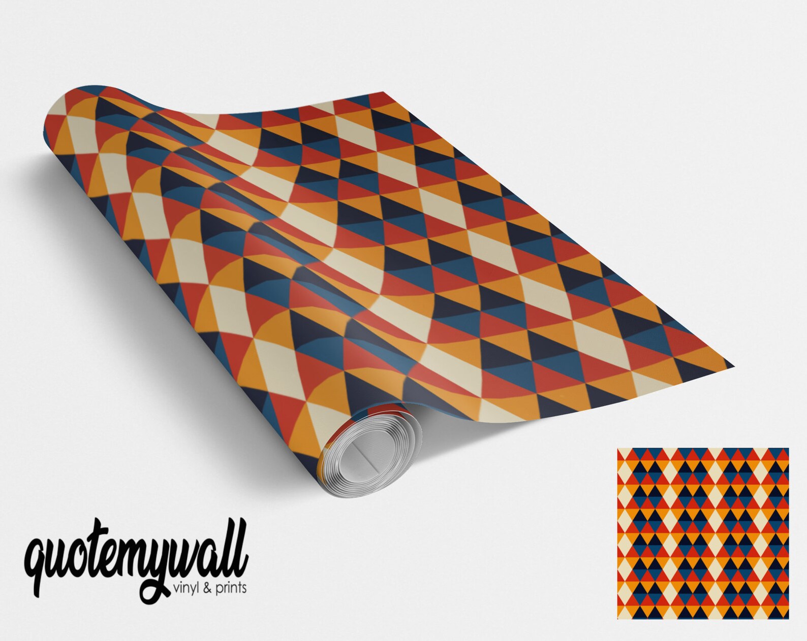Retro Triangle Pattern Vinyl Wrap Vinyl Wraps for Furniture - Etsy UK