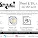 Black Astral Star Tile Stickers - Etsy