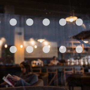 60x Round Etched Glass Warning Window Safety Stickers for Windows Doors ...