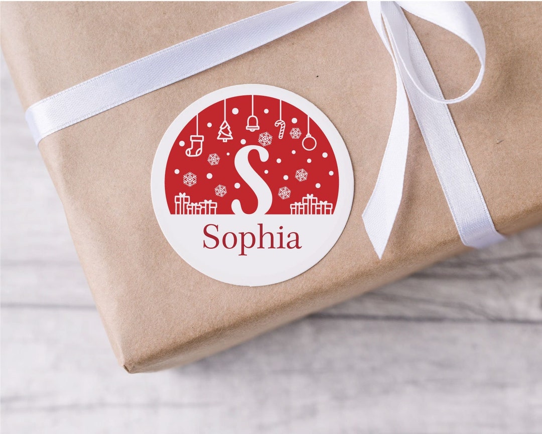 Decorative Custom Name Sticker for Christmas Presents - Christmas Gift ...