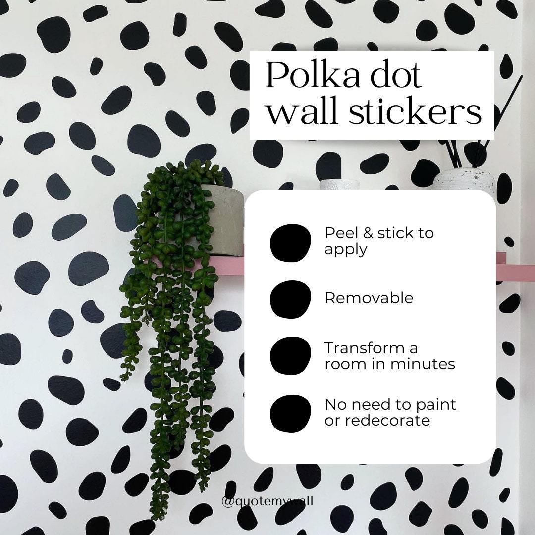 Polka Dot Wall Decal Polka Dot Stickers Polka Dot Decals - Etsy UK