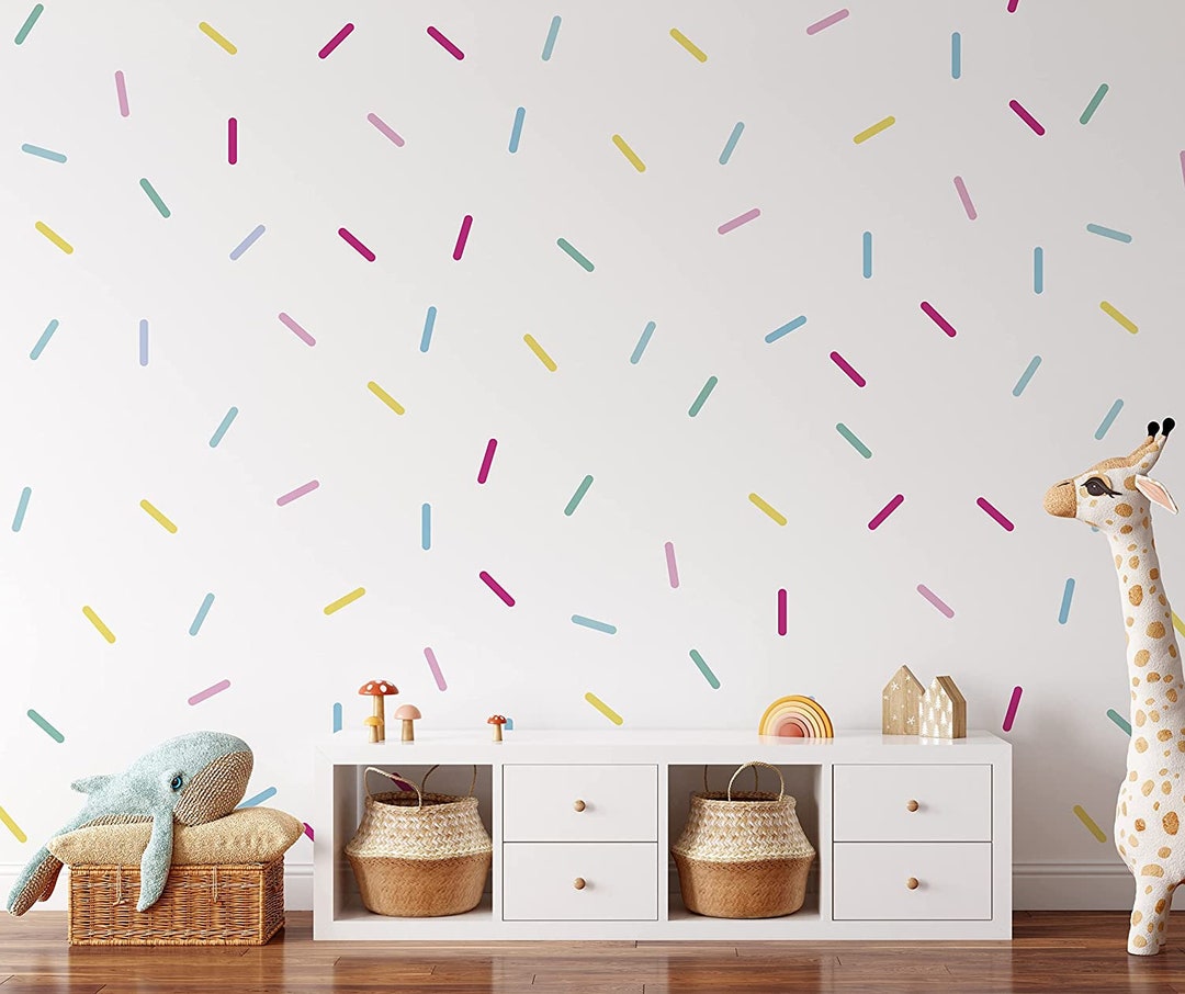 Colorful Sprinkle Wall Stickers, Sprinkle Decals for Kids Bedroom ...