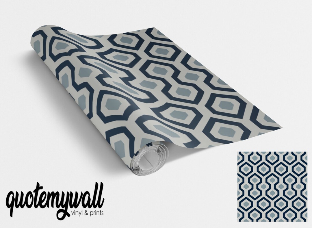 Dark Blue/light Blue Abstract Vinyl Wrap Vinyl Wraps for Furniture - Etsy