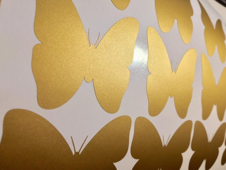 48 Gold Metallic Butterfly Nursery Wall Stickers Nursery Wall - Etsy