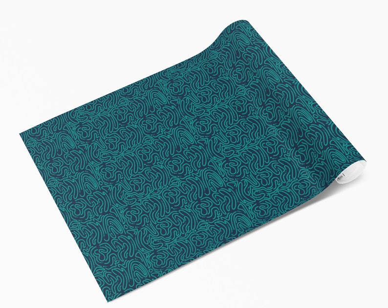 Blue & Aqua Green Swirl Pattern Vinyl Wrap | Etsy UK