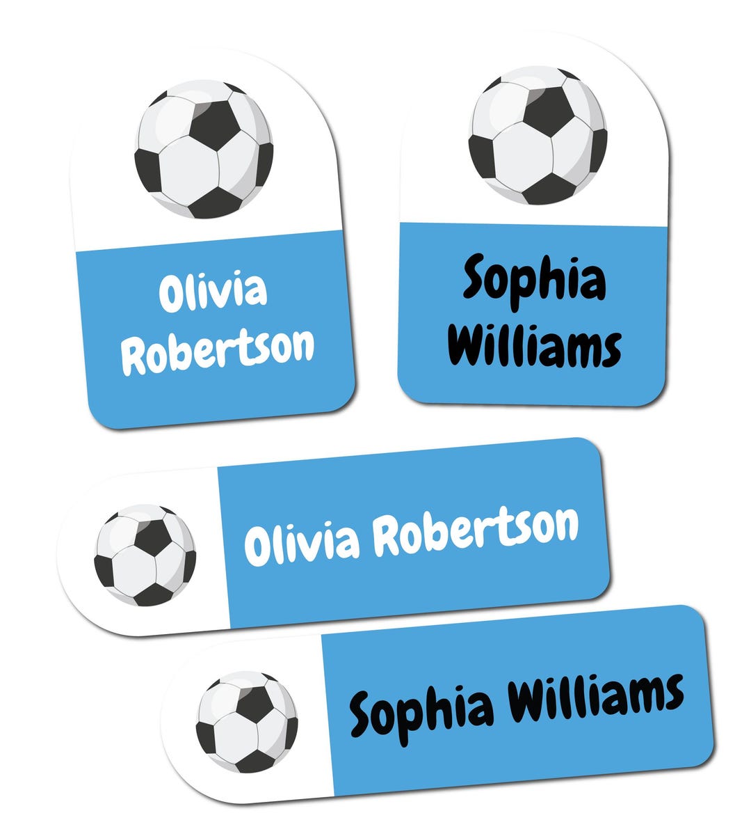 20 Football Personalized Name Labels for Clothing - Washable Stationery ...