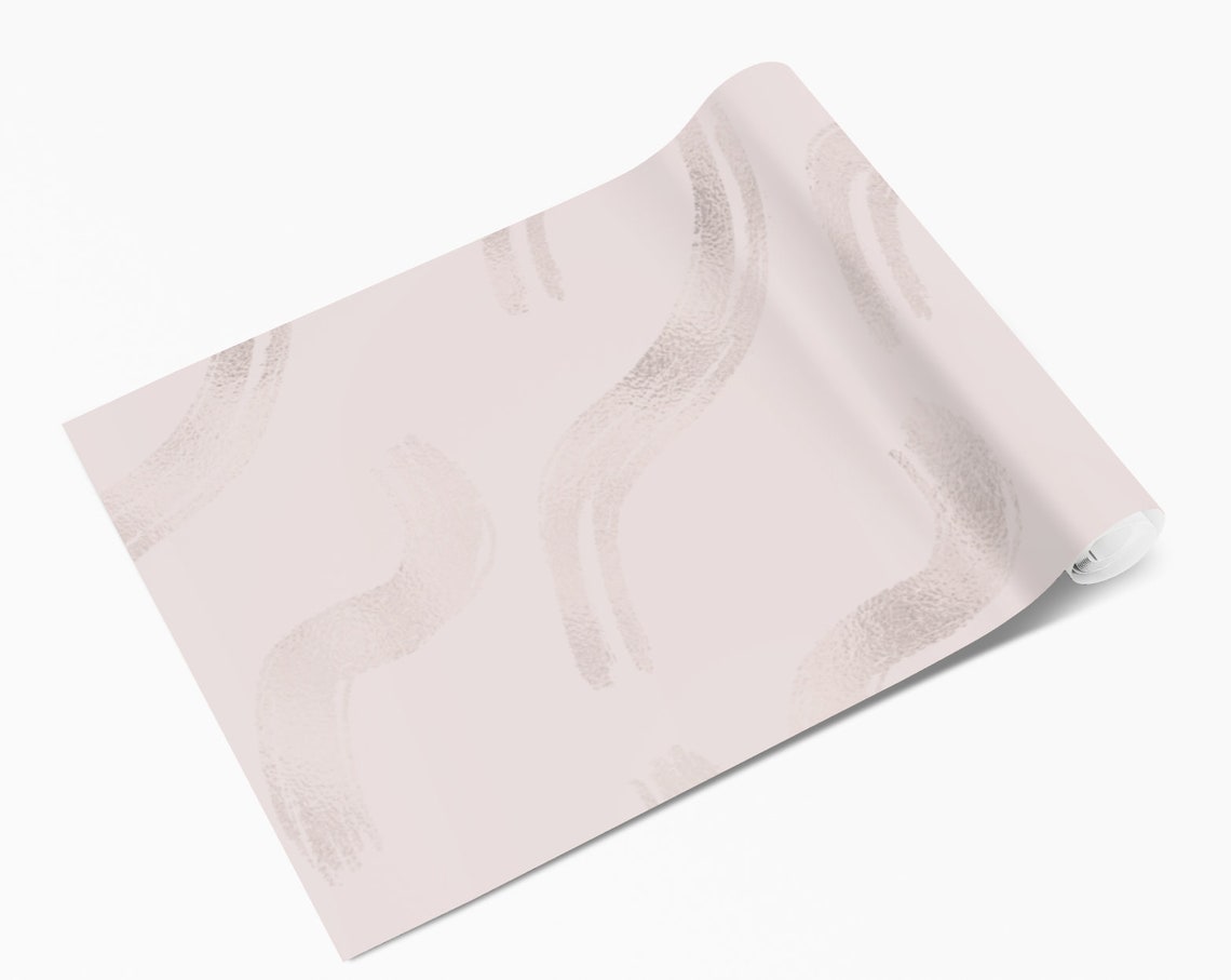 Dusky Pink Brush Stroke Wiggles Self Adhesive Vinyl - Etsy
