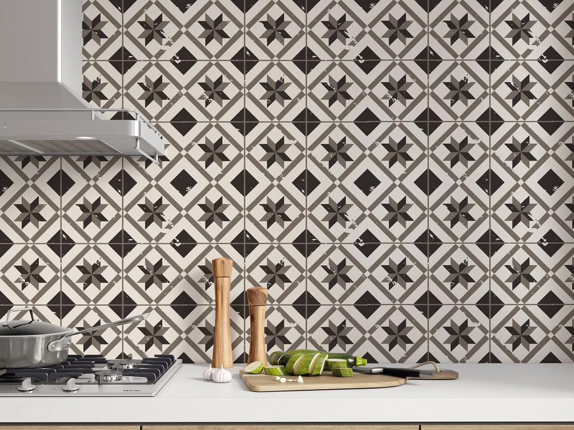 Vintage Geometric Pattern Vinyl Wrap Vinyl Wraps for Furniture - Etsy UK