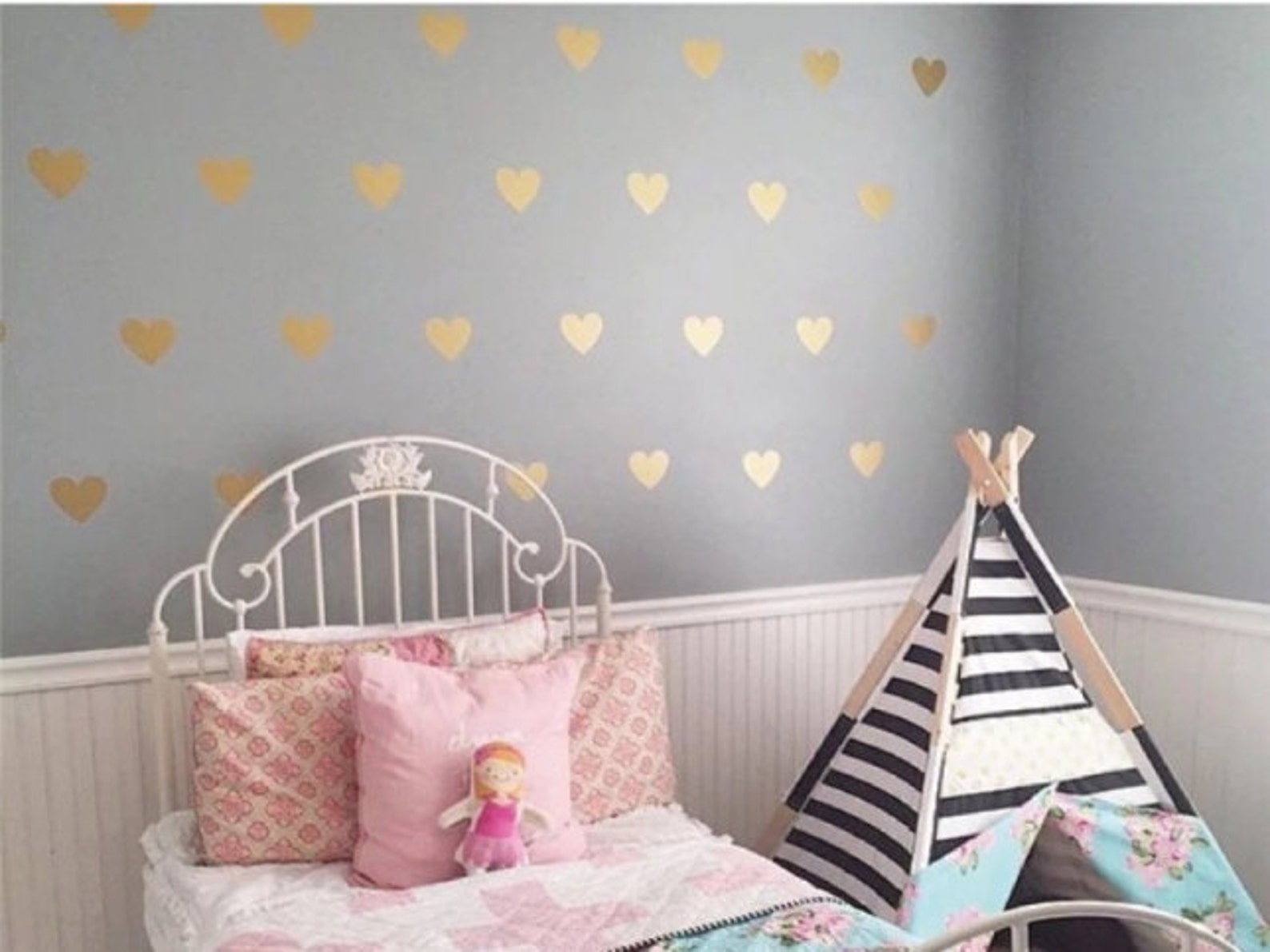 Bedroom Wall Stickers Bedroom Wall Decals Gold Wall Decals - Etsy