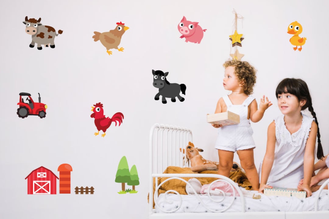Farm Animal Stickers, Farm Decals, Stickers for Kids, Wall Art for Kids ...