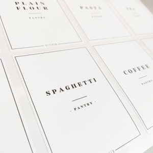 Kitchen Pantry Labels, Kitchen Labels, Pasta Labels, Personalized ...