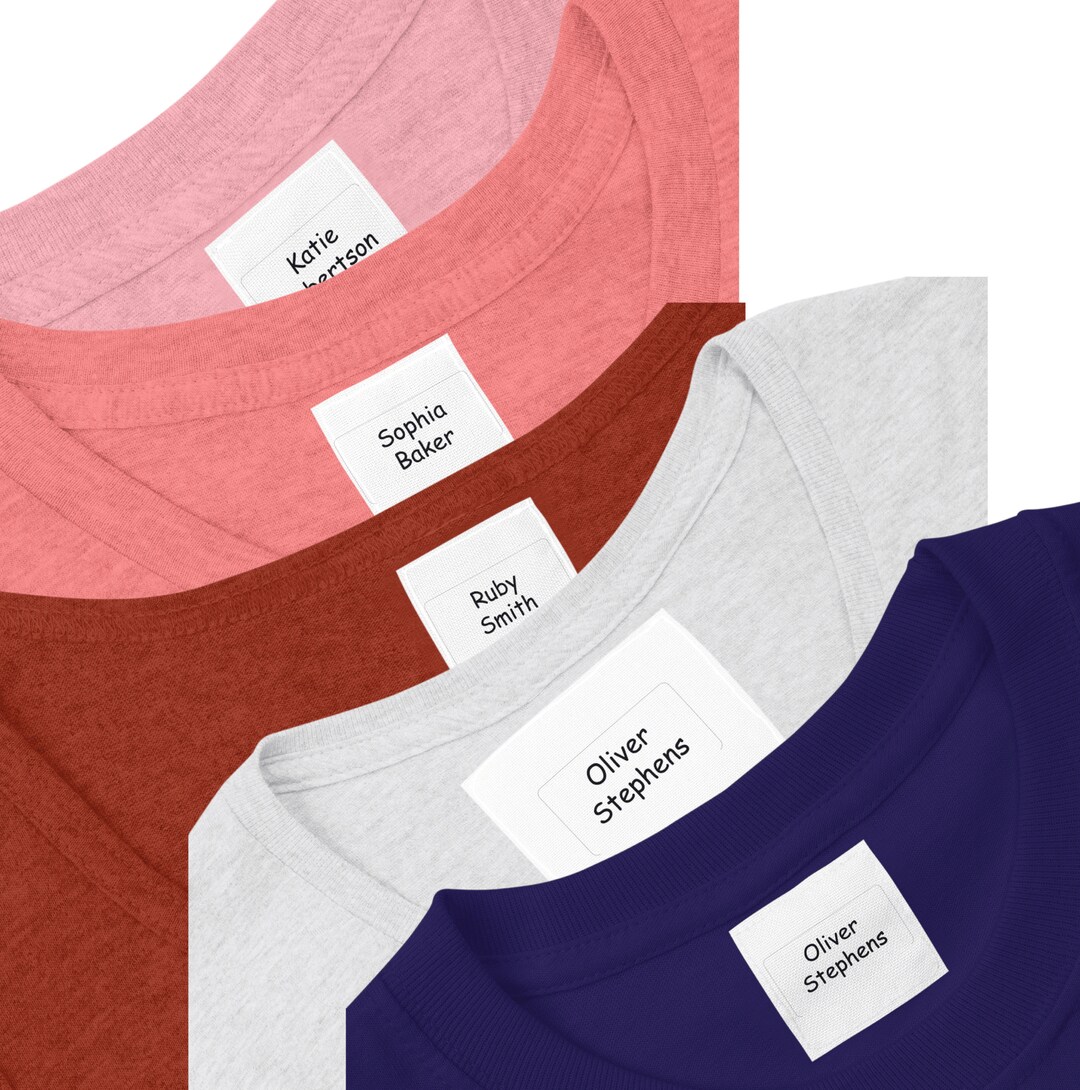 60 Personalized Name Labels for Clothes Washable Peel & Stick No Iron ...