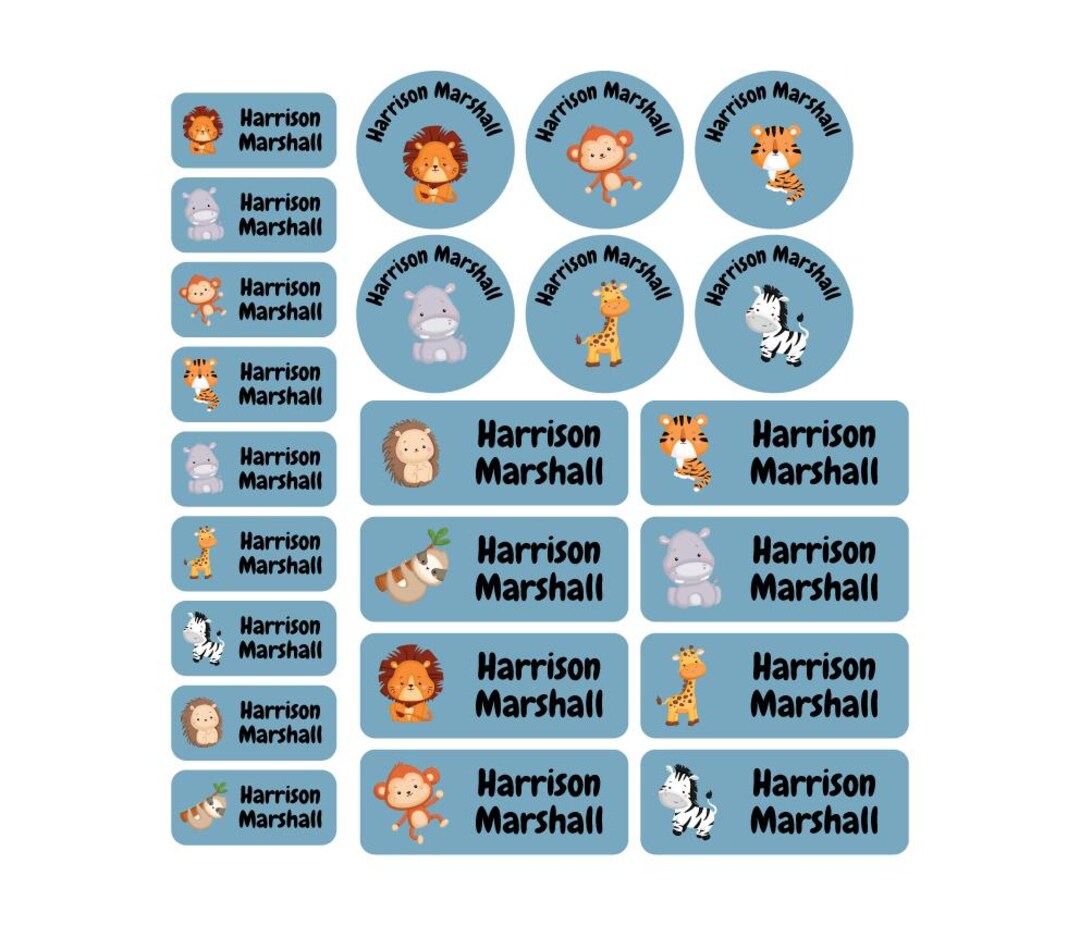 23 Mixed Name Tag Labels for Clothing Kids School Uniform & Items ...