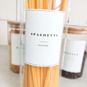 Kitchen Pantry Labels, Kitchen Labels, Pasta Labels, Personalized ...