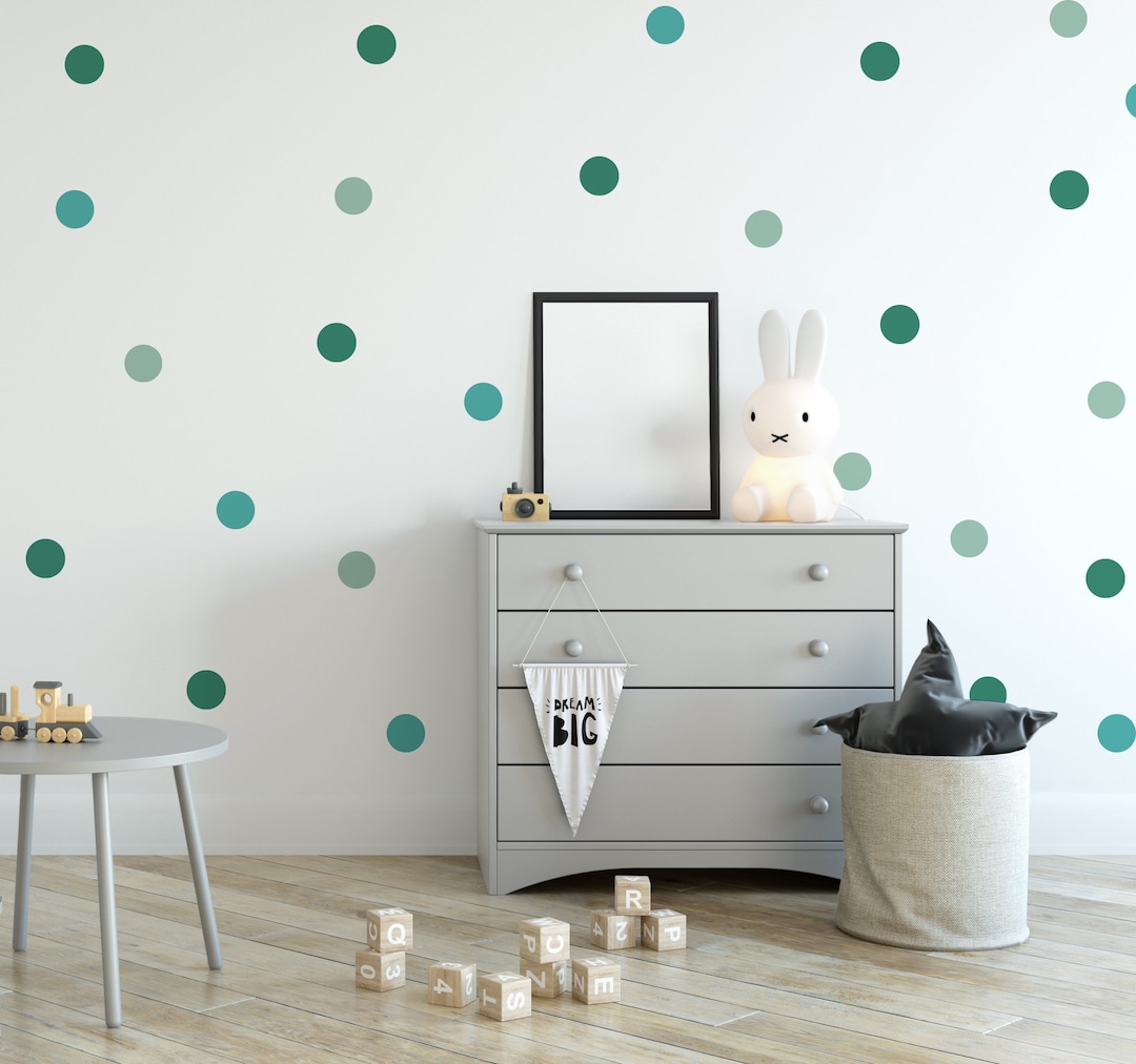 Mint Green Polka Dot Wall Sticker Decals - Etsy UK