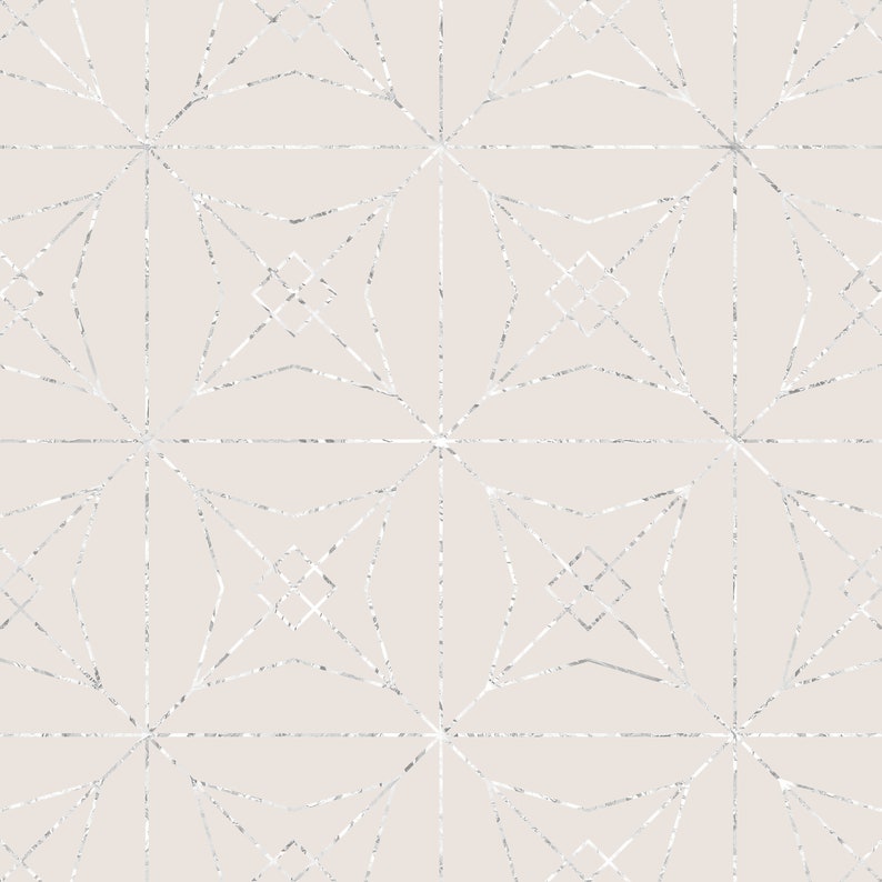Cream Star Tile Pattern Vinyl Furniture Sticker - Etsy