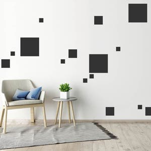 100 Squares Wall Stickers/wall Decals for Home Decor/nursery/office ...