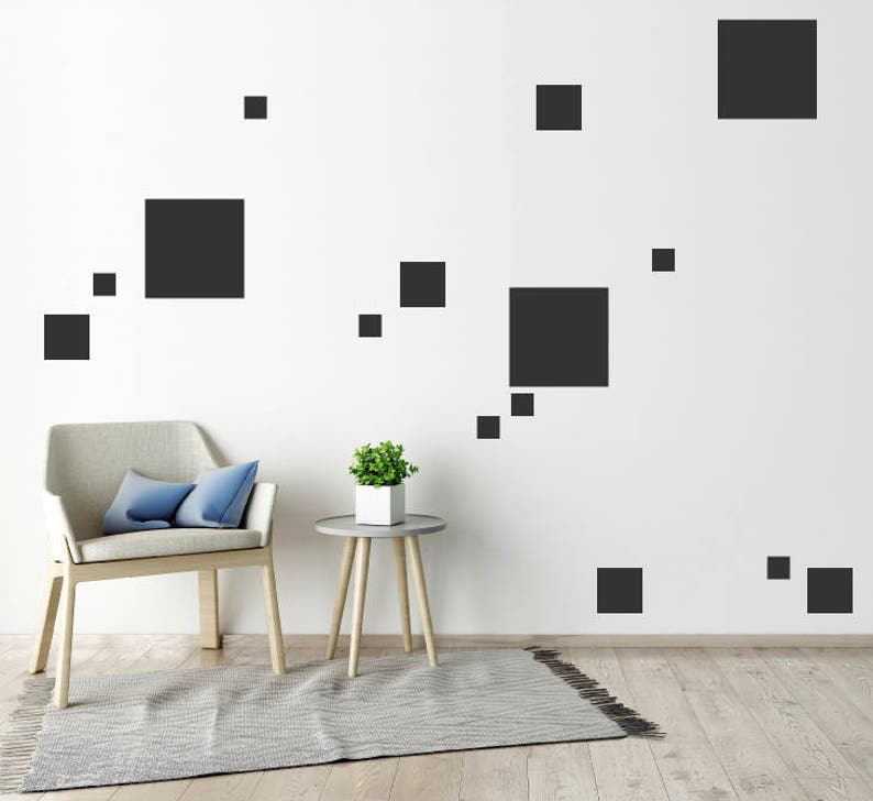 100 Squares Wall Stickers/wall Decals for Home | Etsy