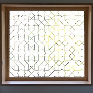 Geometric Decorative Pattern Window Provacy Film Frosted Privacy Glass ...