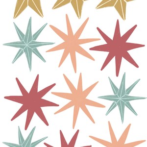 Christmas Window Decorations Stars Decorative Window Stickers Decals ...