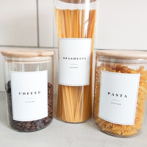 Kitchen Pantry Labels, Kitchen Labels, Pasta Labels, Personalized ...